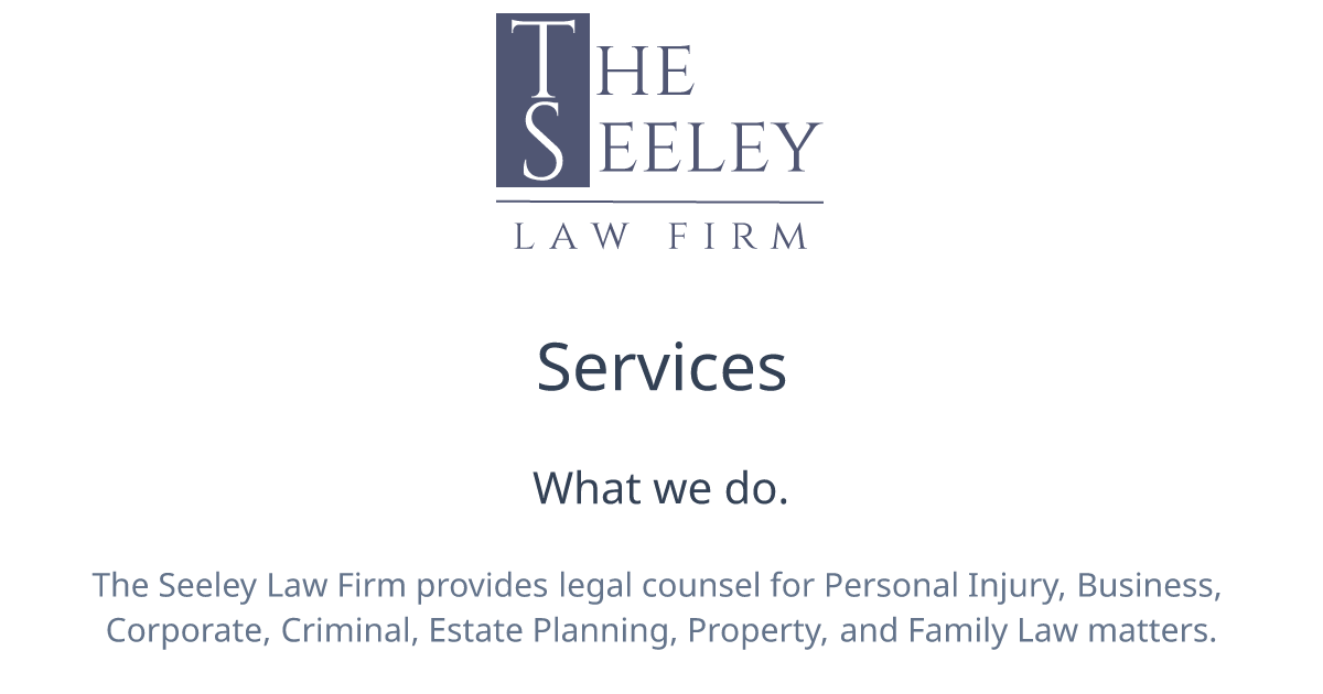 Services | The Seeley Law Firm